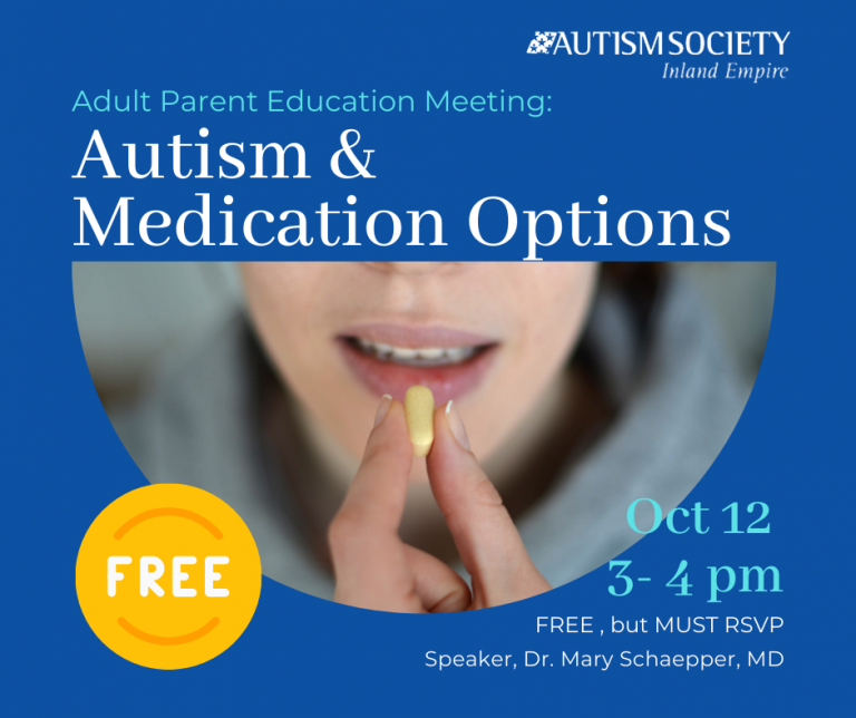 Autism & Medication Options – Webinar | Inland Regional Center