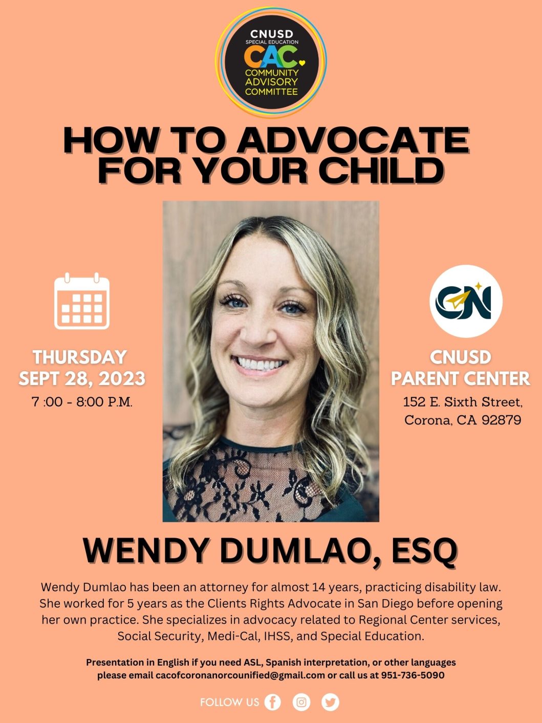 How To Advocate For Your Child – CNUSD CAC | Inland Regional Center