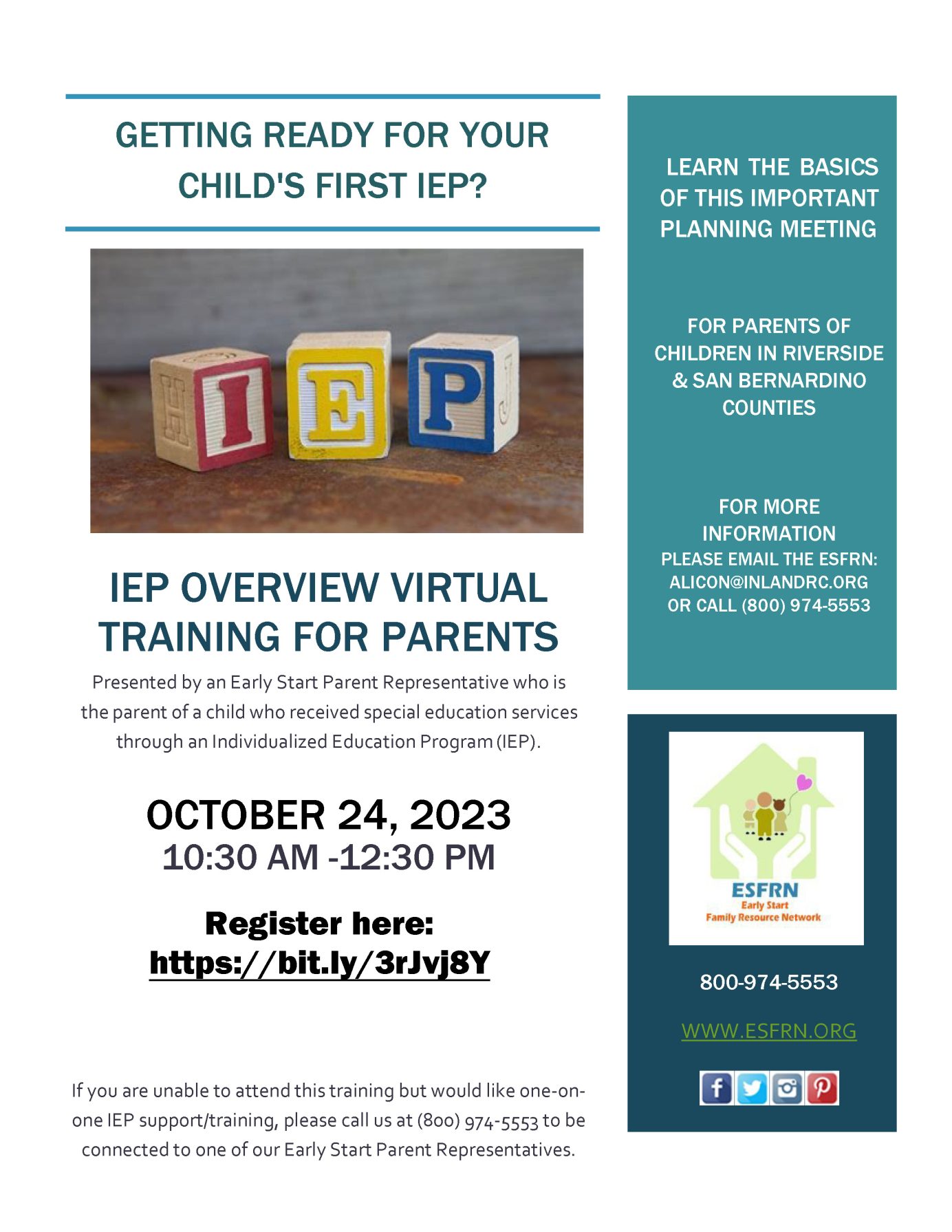 Descripción general del IEP Capacitación virtual para padres: octubre ...