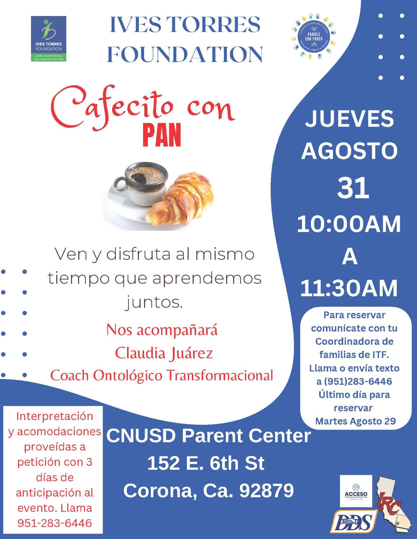 Cafecito Con Pan - Inland Regional Center