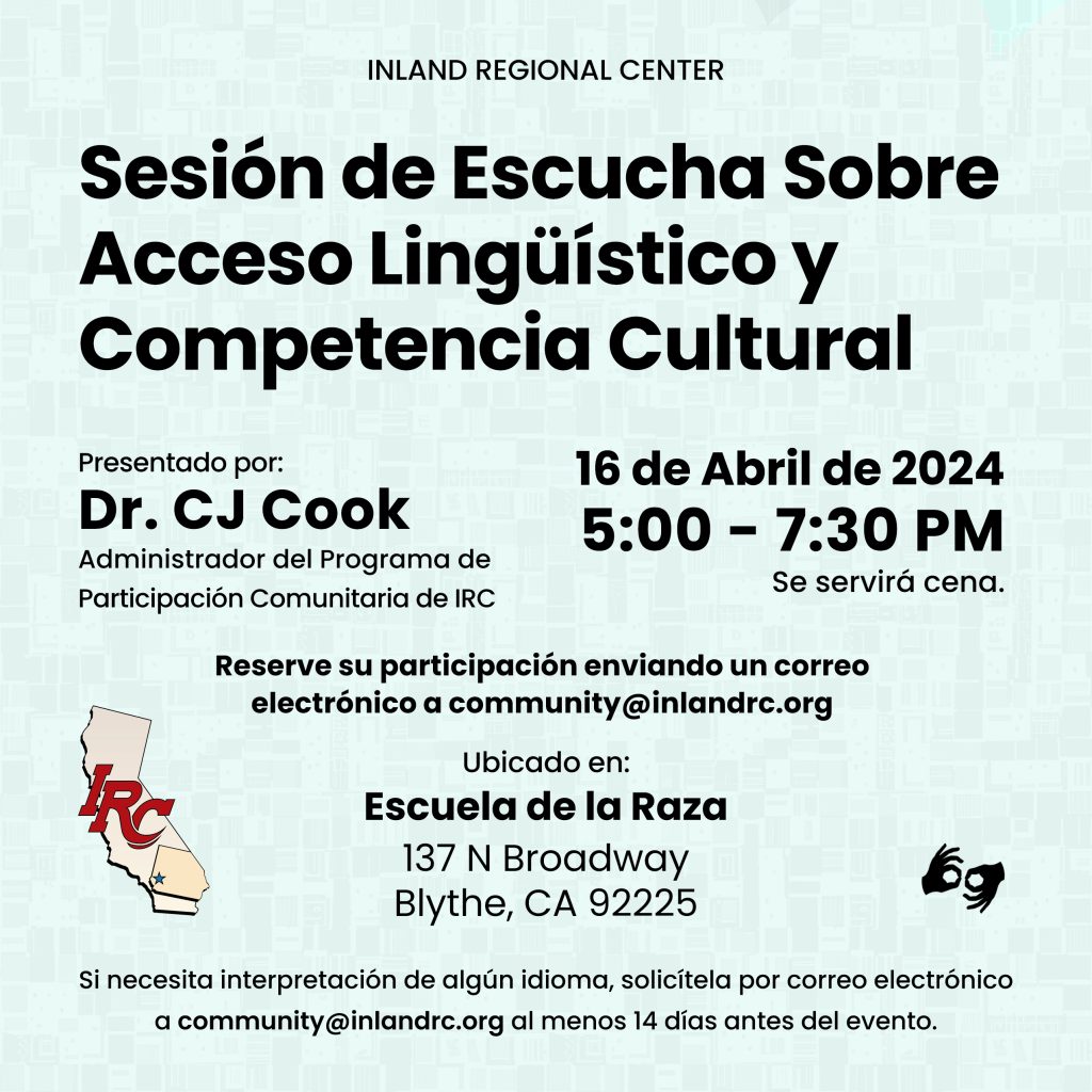 Language Access and Cultural Competency Listening Session – Blythe ...