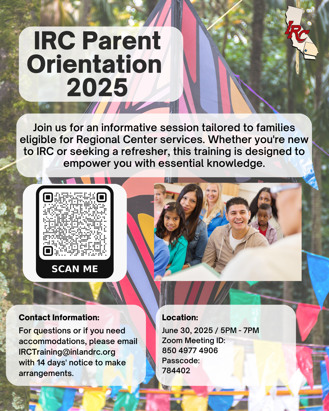 IRC New Parent Orientation – June 2025 | Inland Regional Center