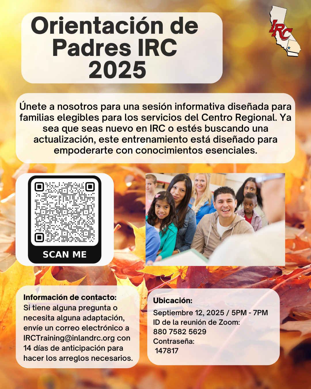 IRC New Parent Orientation – September 2025 | Inland Regional Center