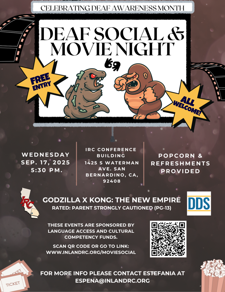 Deaf Social & Movie Night | Inland Regional Center