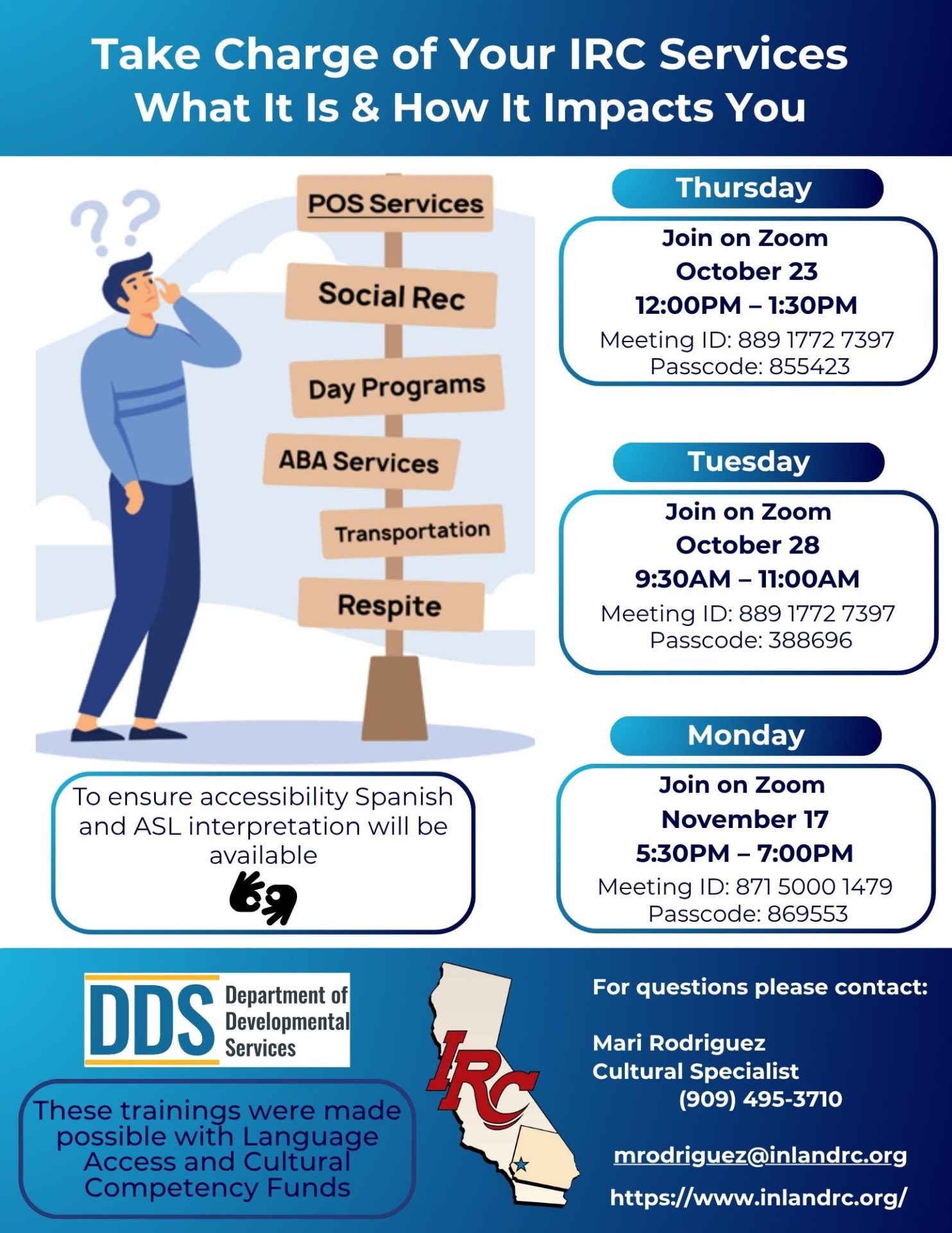 IRC Purchase of Services Overview Trainings | Inland Regional Center